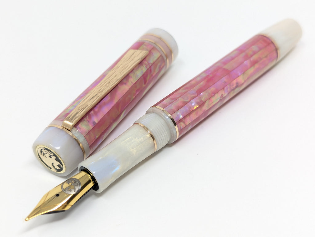 Carina Ragazzone in Rose Pink Awabi w/ Mother of Pearl Resin – Atelier ...